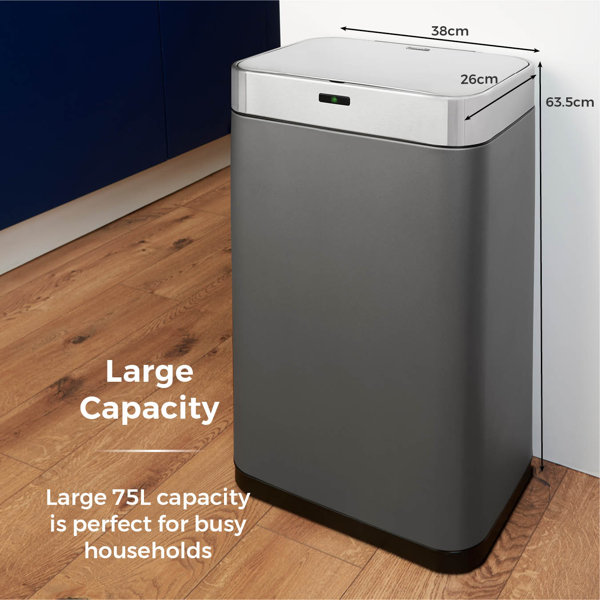 Tower 75L Steel Motion Sensor Rubbish Bin & Reviews | Wayfair.co.uk